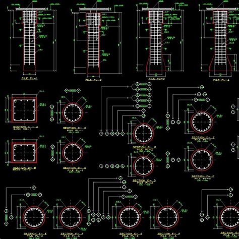Details Of Piles DWG Detail For AutoCAD Designs CAD