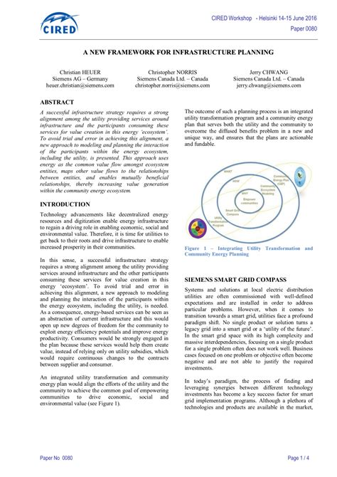 Pdf A New Framework For Infrastructure Planning
