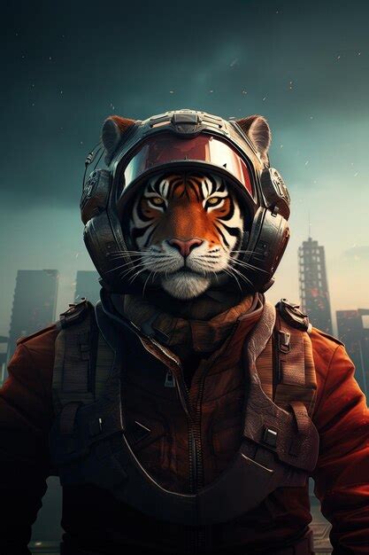A Tiger With A Tiger Mask On The Face Premium Ai Generated Image