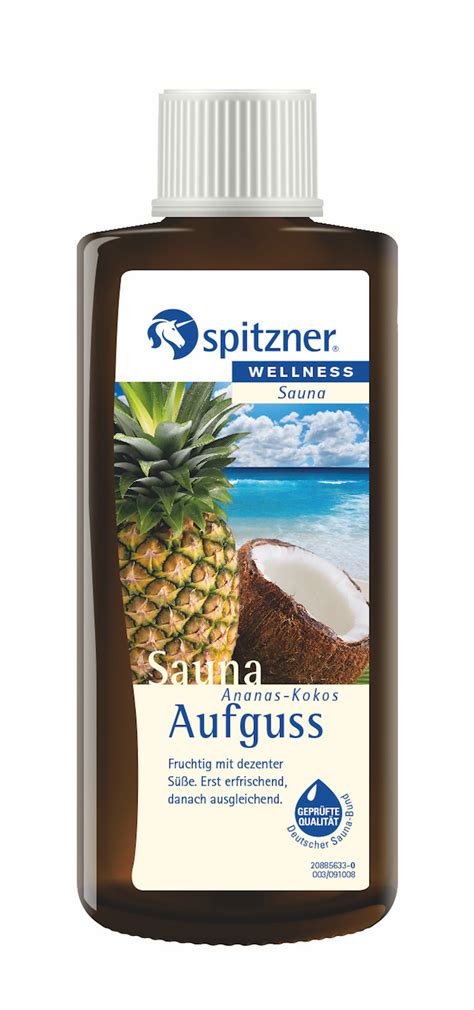 Spitzner Saunaaufguss Wellness Ananas Kokos 190ml Sauna Aufguss Konzentrat