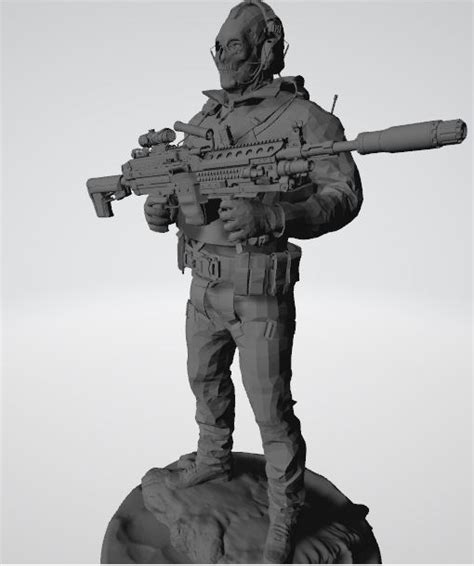 Stl File Jeans Ghost Mw3 Cod 👖 ・3d Printer Design To Download・cults