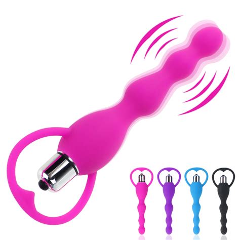 Vibrating Protaste Massager Anal Beads Vibrator Butt Plug Sex Toy For Men Women Silicone Anales