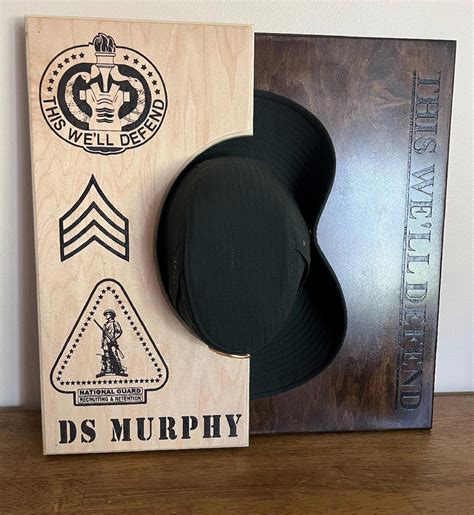 Customizable Drill Sergeant Hat Display Military Memorabilia Army