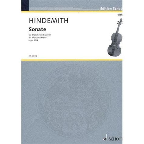 Viola Sonata Op 11 Hindemiths Music