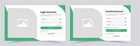 Minimalist Layout Of Login And Create Account Web Application User