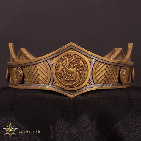 Rhaenyra And Viserys Targaryen Crown House Of The Dragon Crown Etsy
