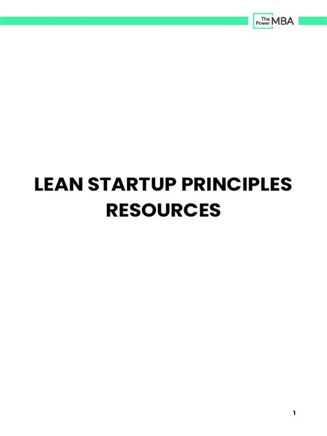 lean startup principles resources pdf lean startup startup company