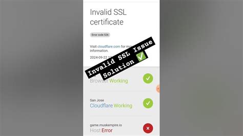 Invalid Ssl Certificate X Empire Solution How To Solve Invalid Ssl