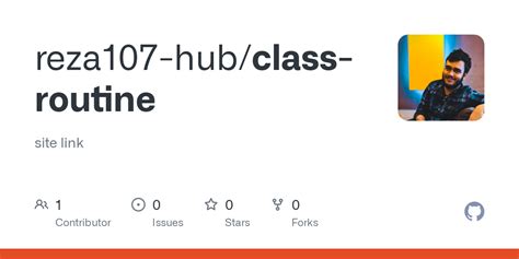 Github Reza107 Hub Class Routine Site Link