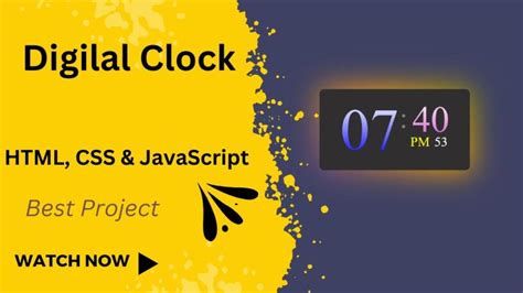Digital Clock Digital Clock Using Javascript Html And Css Javascript Rituraj Pawan