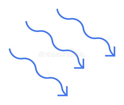 Blue Curved Arrows Indicating Flow Or Direction In Minimalist Style