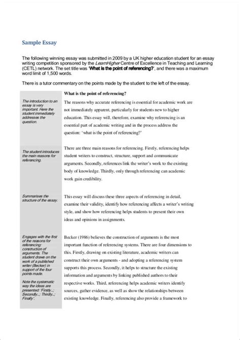 Free 25 Essay Writing Samples And Templates In Pdf Word
