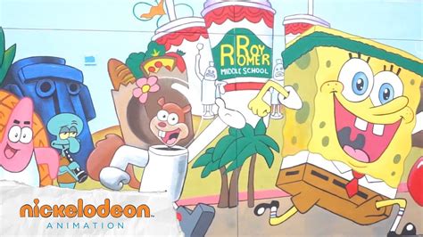 Nick Community Efforts Spongebob Squarepants Mural Nick Animation Youtube