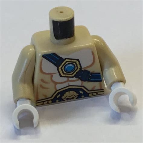 Lego Part 973c26h27pr2225 Torso Bare Chest With Body Lines Dark Blue