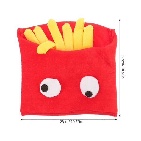1pc Halloween Hat Headpiece Costume Party French Fries Shape Hat Photo