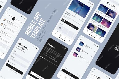 Premium Vector Smartphone Ui App Phone Screens For Shop Application