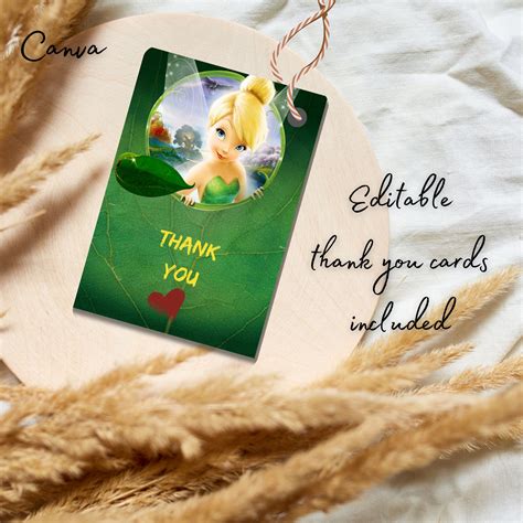 Tinkerbell Editable Invitation Fairy Birthday Party Tinkerbell Party