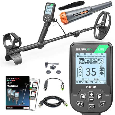 Simplex Lite Metal Detector Nokta Pinpointer Starter Deal