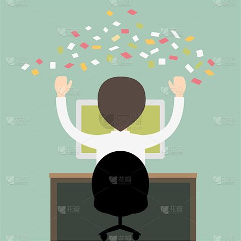 商业成功卡通插图