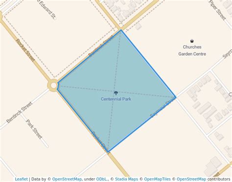 Centennial Park In Bathurst Map And Routes