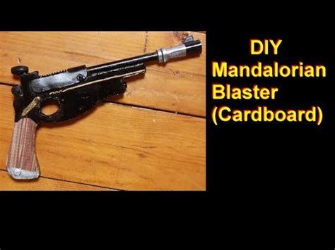 Mandalorian Blaster Pistol Diy Cardboard Star Wars Cheap Build Youtube