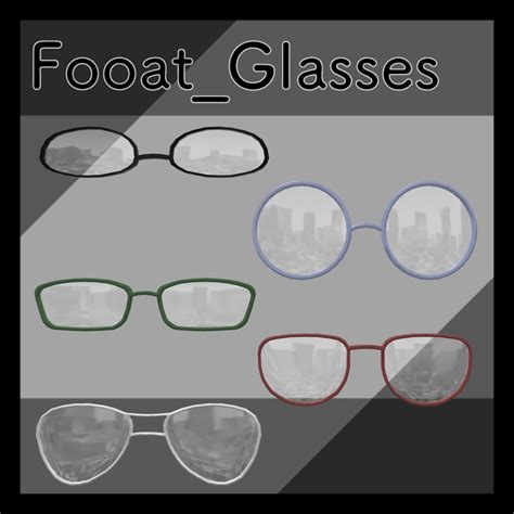 Vrchat想定3dアクセサリー【float Glasses】 衣装 Rvrc