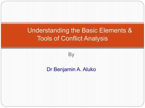 Conflict Analysis Ppt