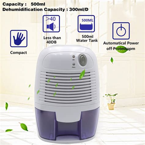 Electric Portable Dehumidifier W Auto Shut Off For 1200 Cubic Feet