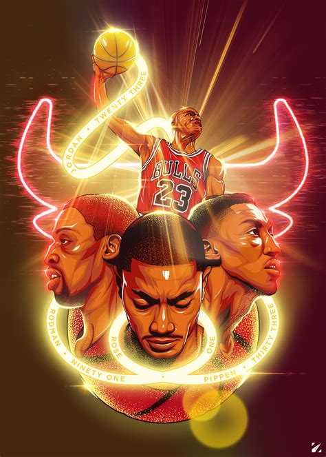 Chicago Bulls Nba Poster Art Behance