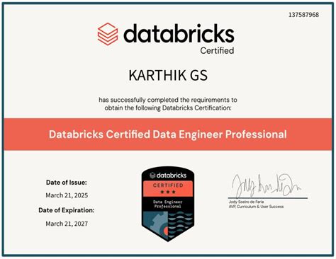 Databricks Dataengineering Certification Databrickslearning Karthik Gs