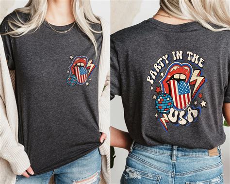 Retro Party In The Usa Tshirtretro Boho Usa Teeamerican Girl Shirt