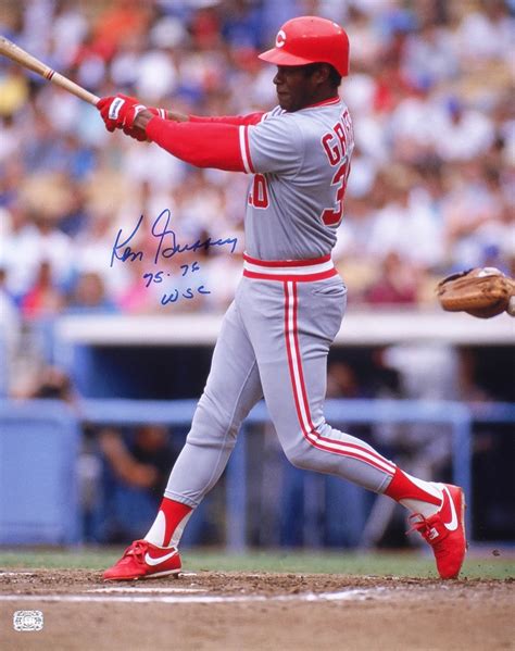 Ken Griffey Sr Signed Reds 16x20 Photo Inscribed 75 76 Wsc Aaa