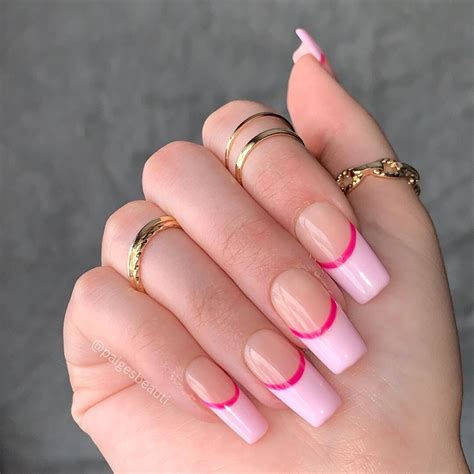 Pink French Manicure Tips