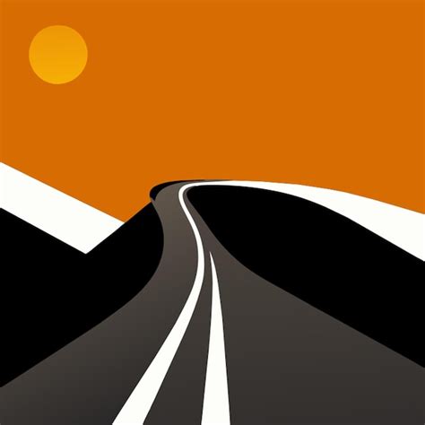Road Right Upward Vector Illustration Premium Ai Generated Vector