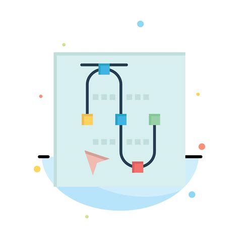 Mouse Screen Vector Arrow Abstract Flat Color Icon Template