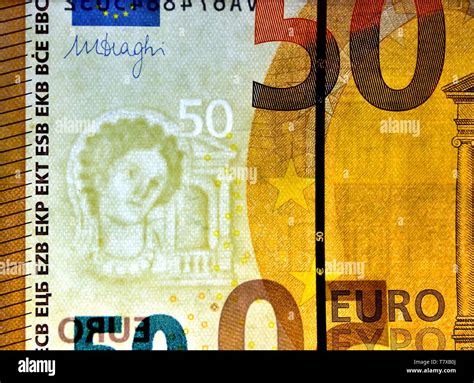 Euro Banknoten Mit Griechischen Göttin Europa Wasserzeichen
