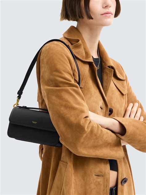 Coach Elora Leather Crossbody Clutch Bag Black