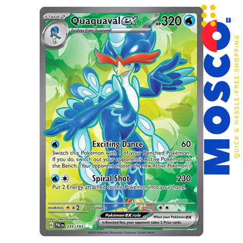 Quaquaval Ex 235193 Ultra Rare Paldea Evolved Pokemon Tcg Mosco