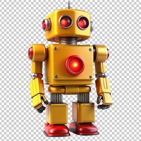 3d Futuristic Style Small Robot Character Premium Ai Generated Psd