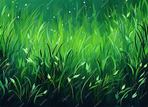 Premium Photo Grass Graphics In The Style Of Rug