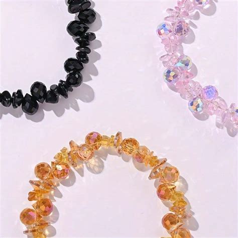 Bracelet En Verre à Perles Personnalisé Scintillant Simple Et Sophistiqué à Porter Pour Une