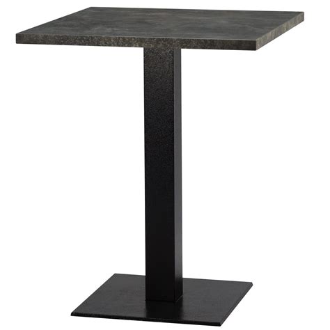 Figaro Metal Base Pedestal Square Table With Wood Top 800x800mm Cafe Tables Heavy Duty Table