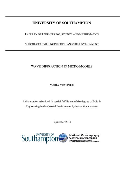 Pdf Wave Diffraction In Micro Models