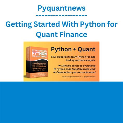 pyquantnews getting started with python for quant finance