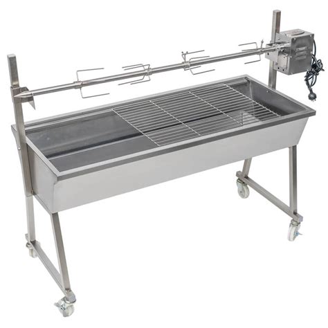 The Master 1200 Stainless Steel Spit Roaster With 30kg Motor Flaming