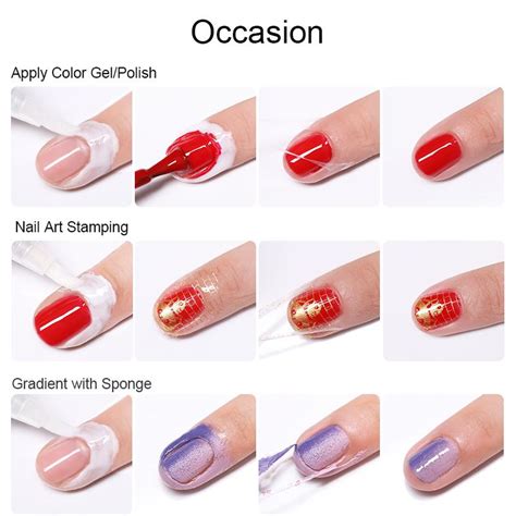 Buy Ur Sugar 8ml Antifreezing Peel Off Liquid Tape No Residue Quick Drying Nail Tool At