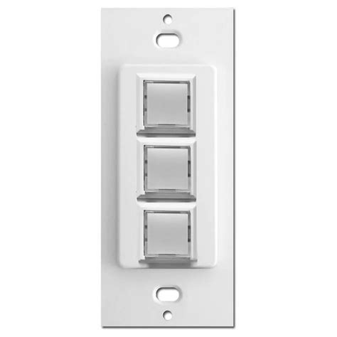 Touch Plate Low Voltage Switch 3 Button Innova Control White