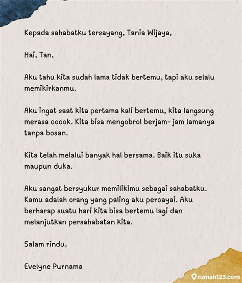 13 Contoh Surat Untuk Sahabat Sejati Yang Menyentuh Hati
