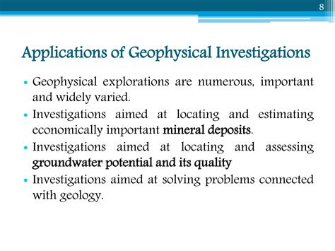Groundwater Investigation Techniques Geophysical Methods Pptx