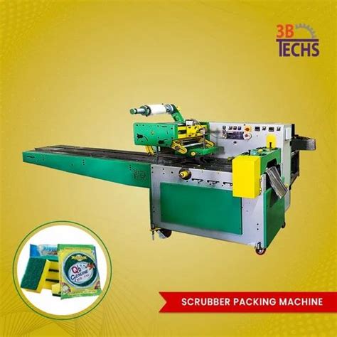 Horizontal Flow Wrap Machine Green Pad Scrubber Packing Machine
